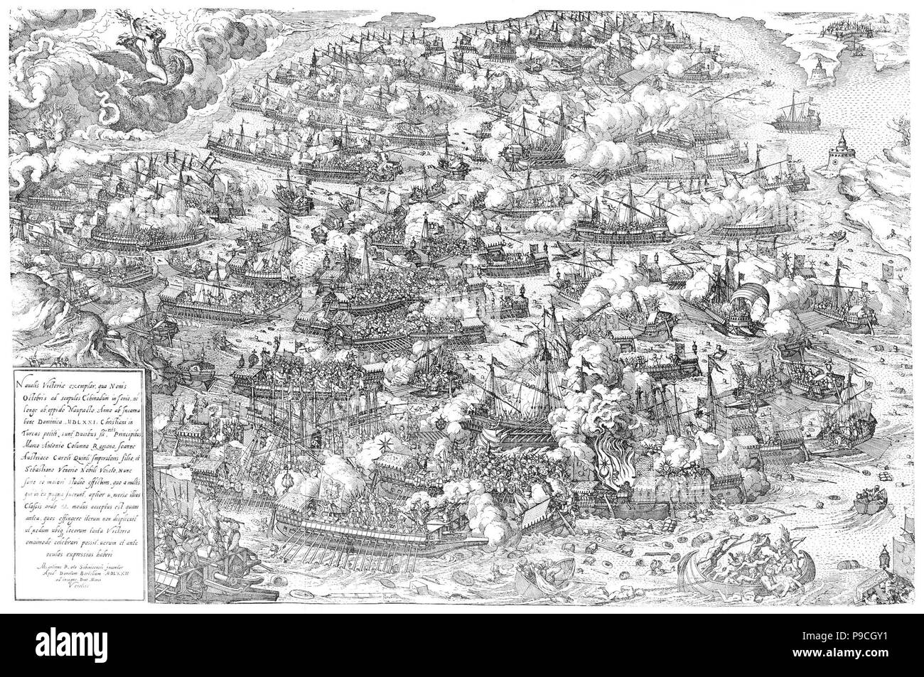 The Battle of Lepanto on 7 October 1571. Museum: PRIVATE COLLECTION ...