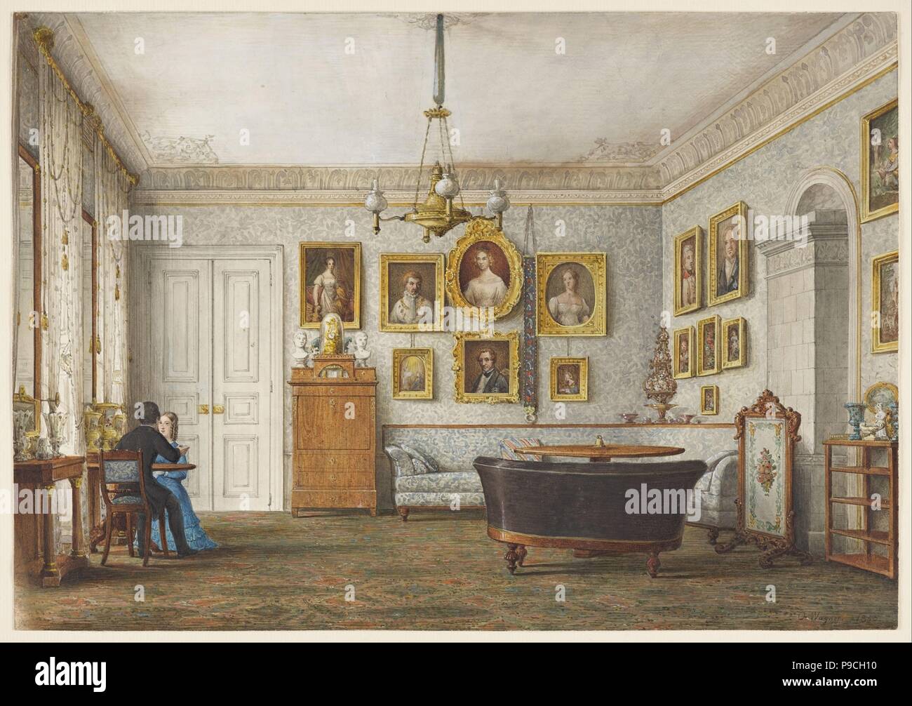 Salon in a Residence of the Duke of Leuchtenberg. Museum: COOPER-HEWITT ...