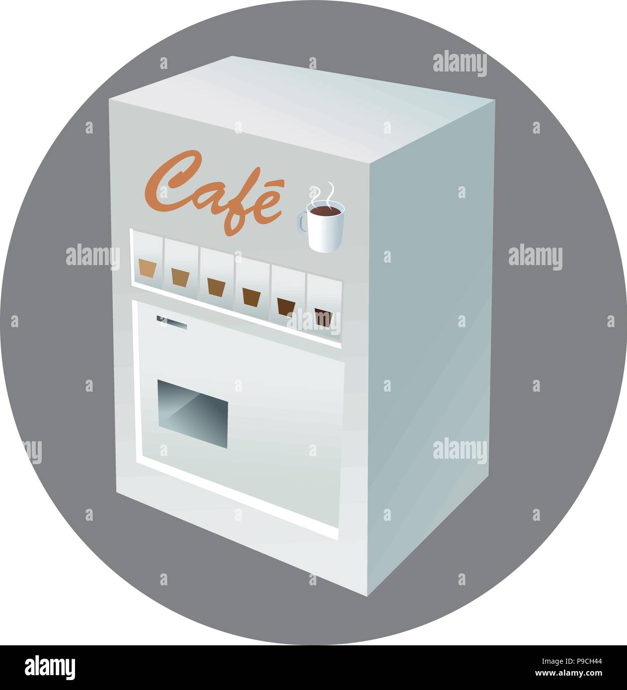 cartoon vector illustration of a coffee vending machine Stock Vector ...