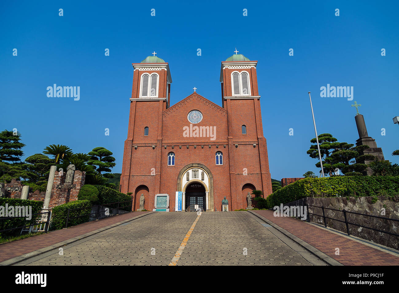 Nagasaki, Japan - 14JUL2018: Close up of Urakami Cathedral in Nagasaki ...