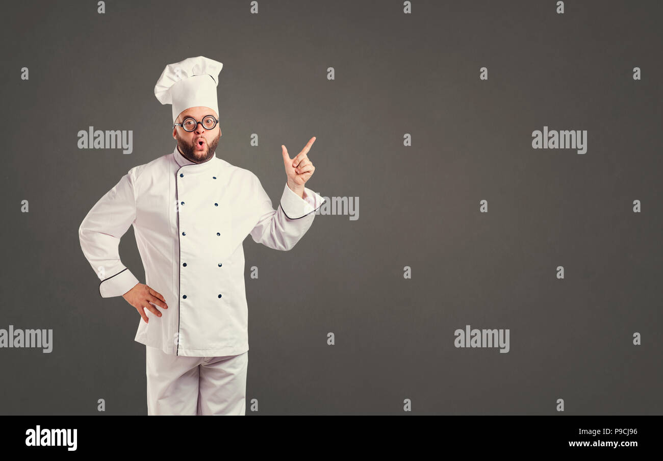 Funny chef with beard cook Stock Photo - Alamy