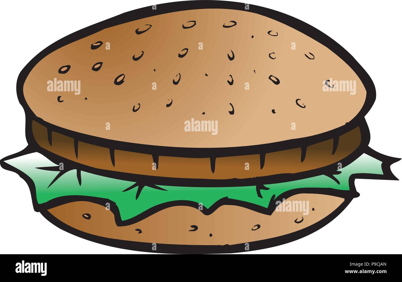 cartoon vector illustration of a hamburger Stock Vector Image & Art - Alamy