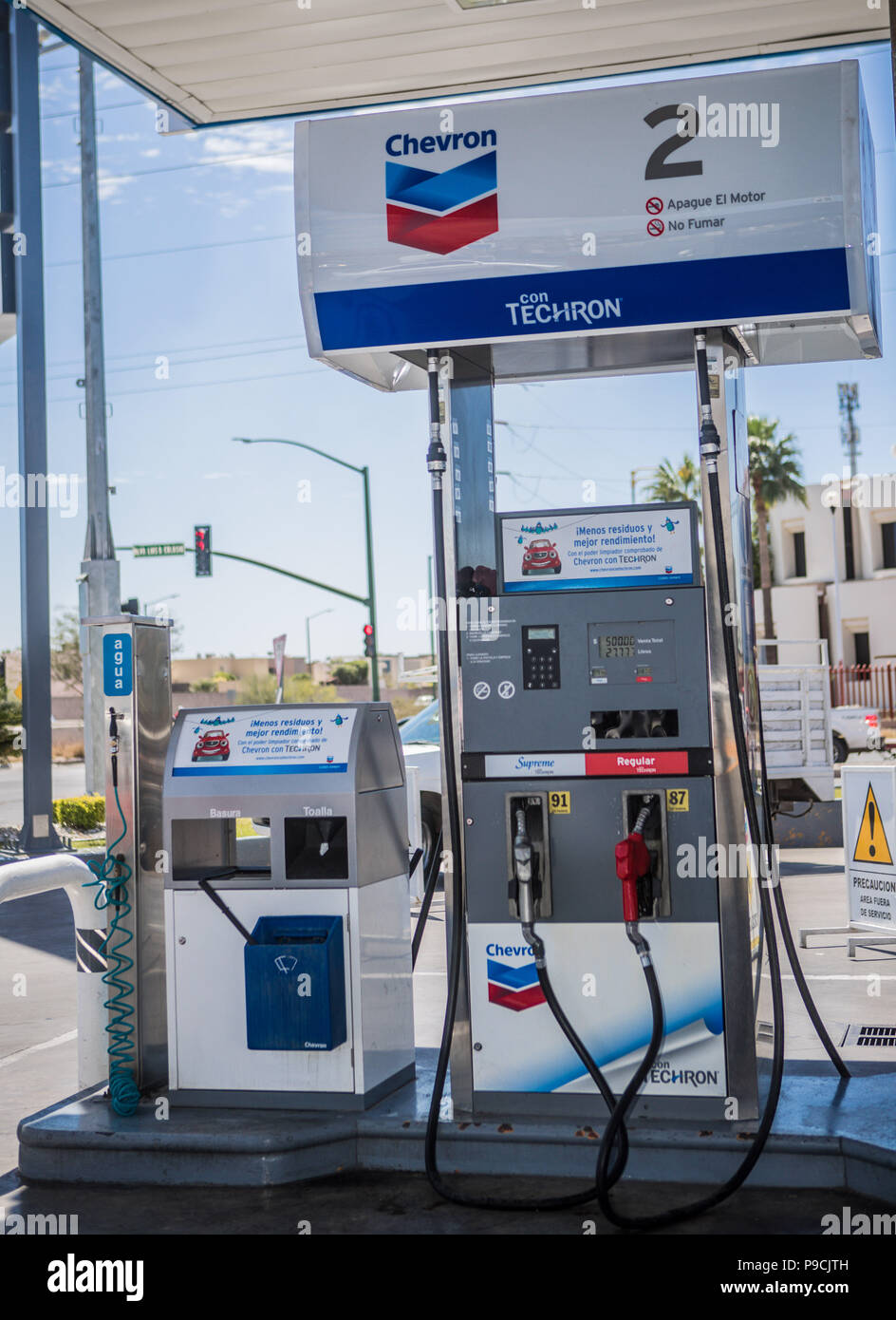 Chevron gas station in Mexico. Techron. Gas station. Gasoline service ...