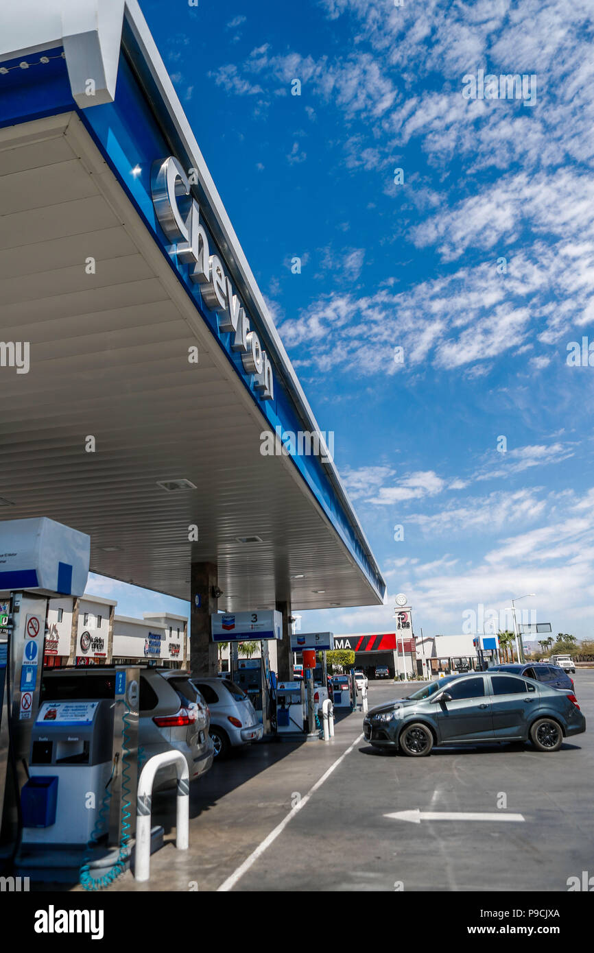 Chevron gas station in Mexico. Techron. Gas station. Gasoline service ...