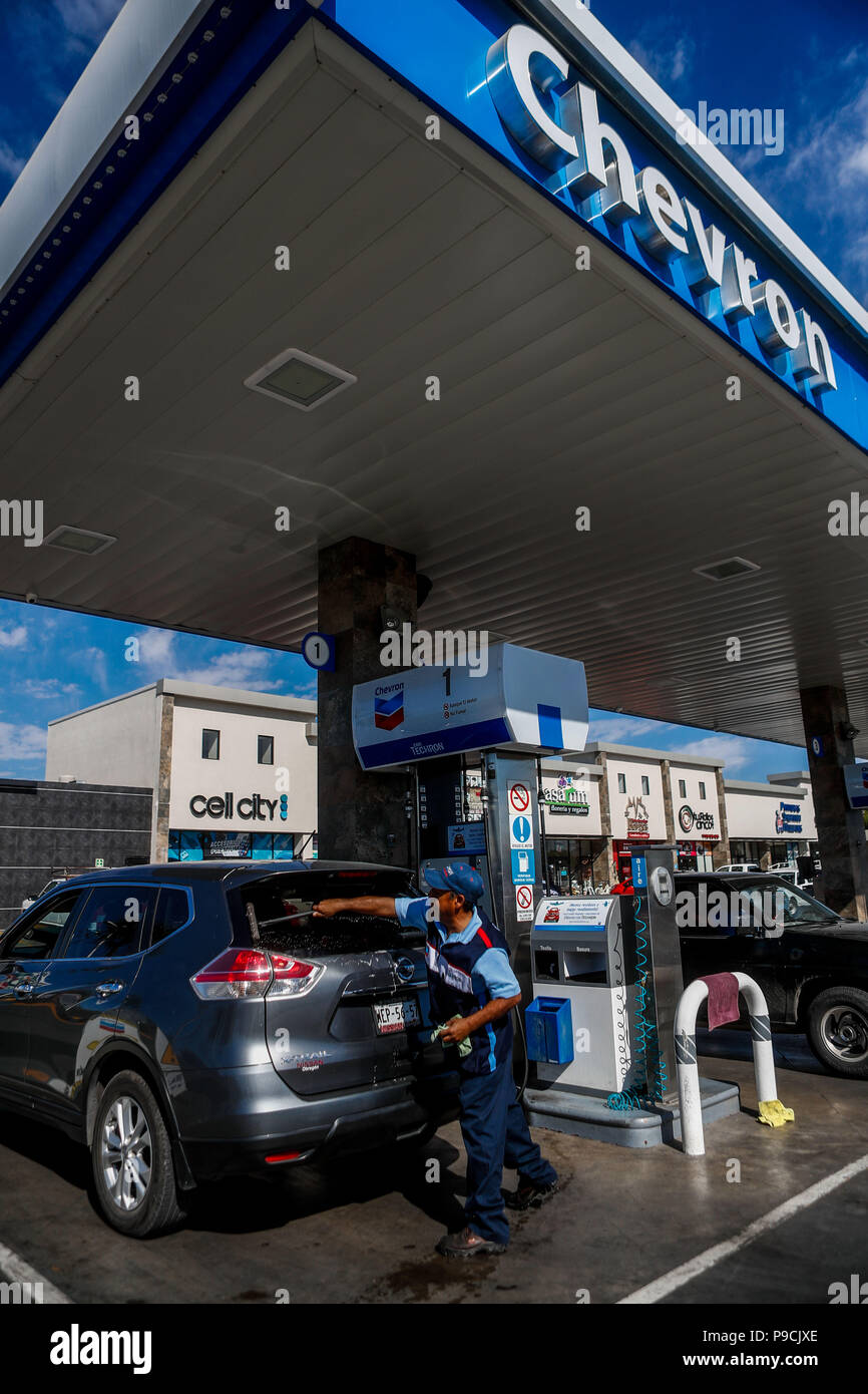 Chevron gas station in Mexico. Techron. Gas station. Gasoline service ...