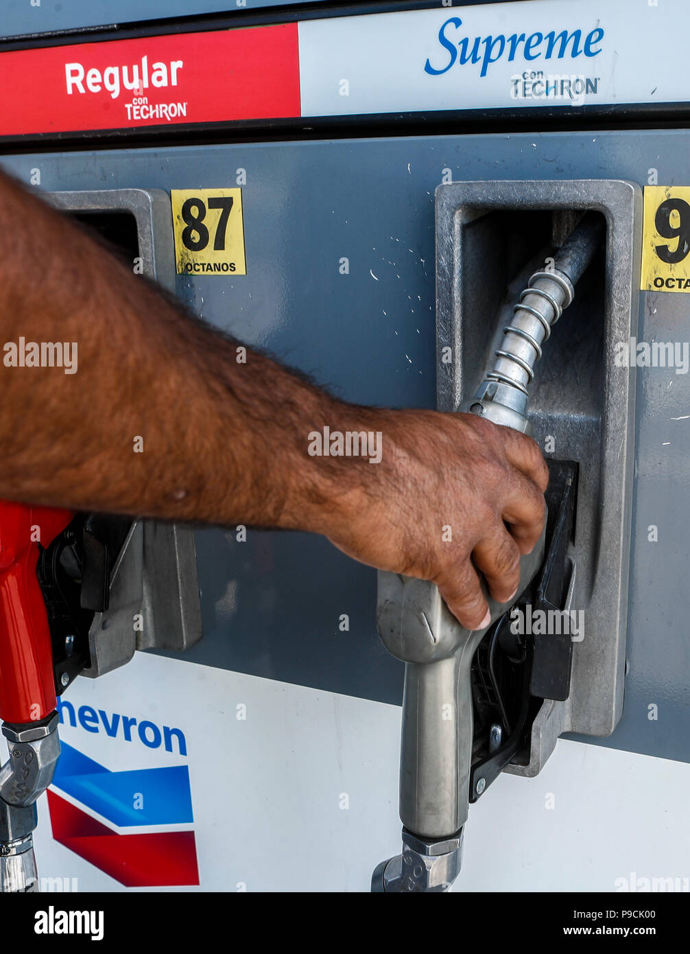 Chevron gas station in Mexico. Techron. Gas station. Gasoline service ...