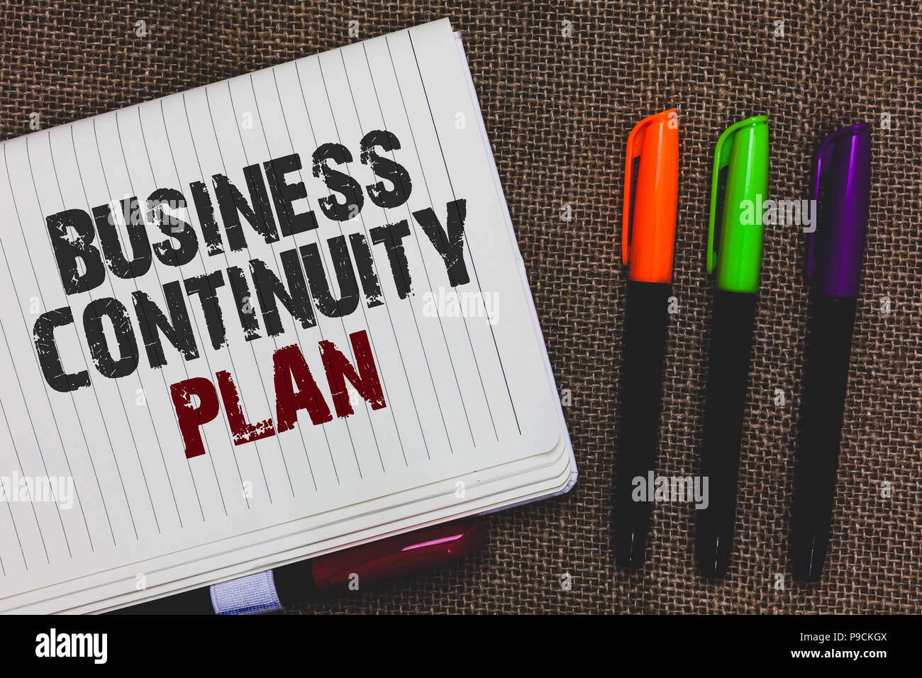 Text sign showing Business Continuity Plan. Conceptual photo creating ...