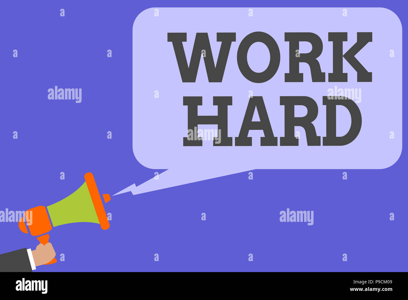 Writing note showing Work Hard. Business photo showcasing Laboring that ...