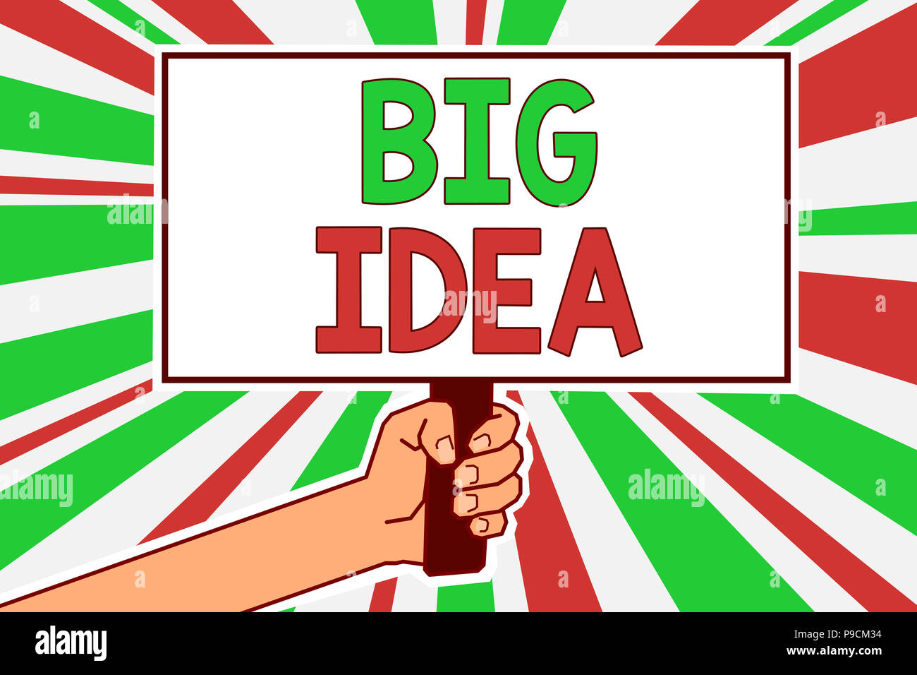 Text sign showing Big Idea. Conceptual photo Having great creative ...