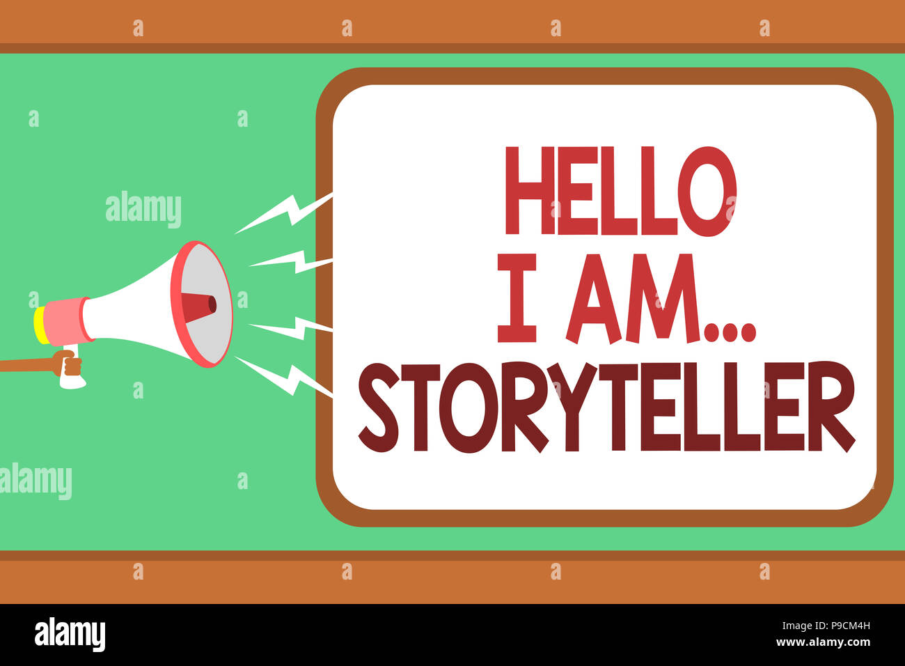 Word writing text Hello I Am... Storyteller. Business concept for ...