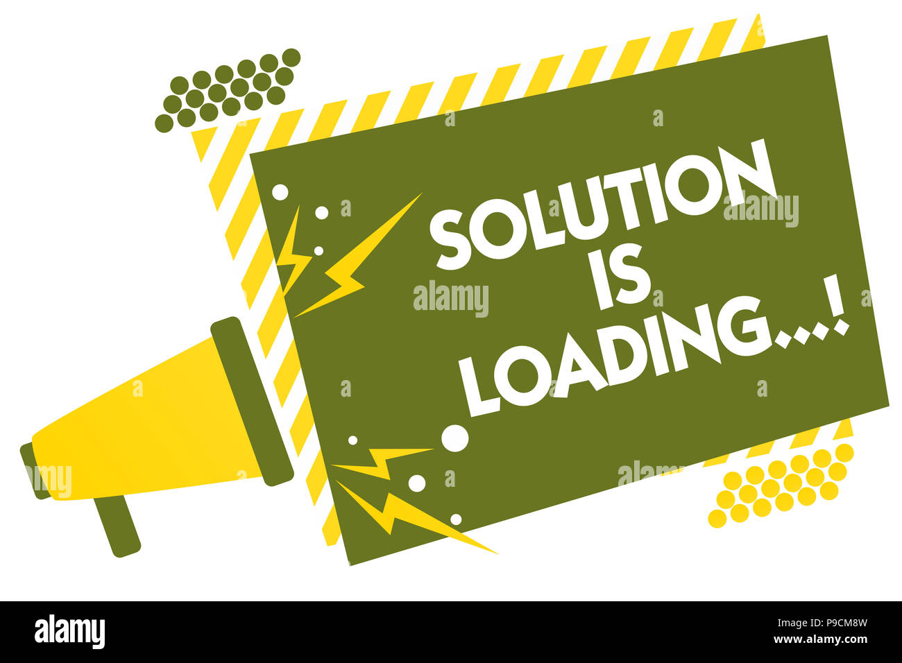 Writing note showing Solution Is Loading.... Business photo showcasing ...