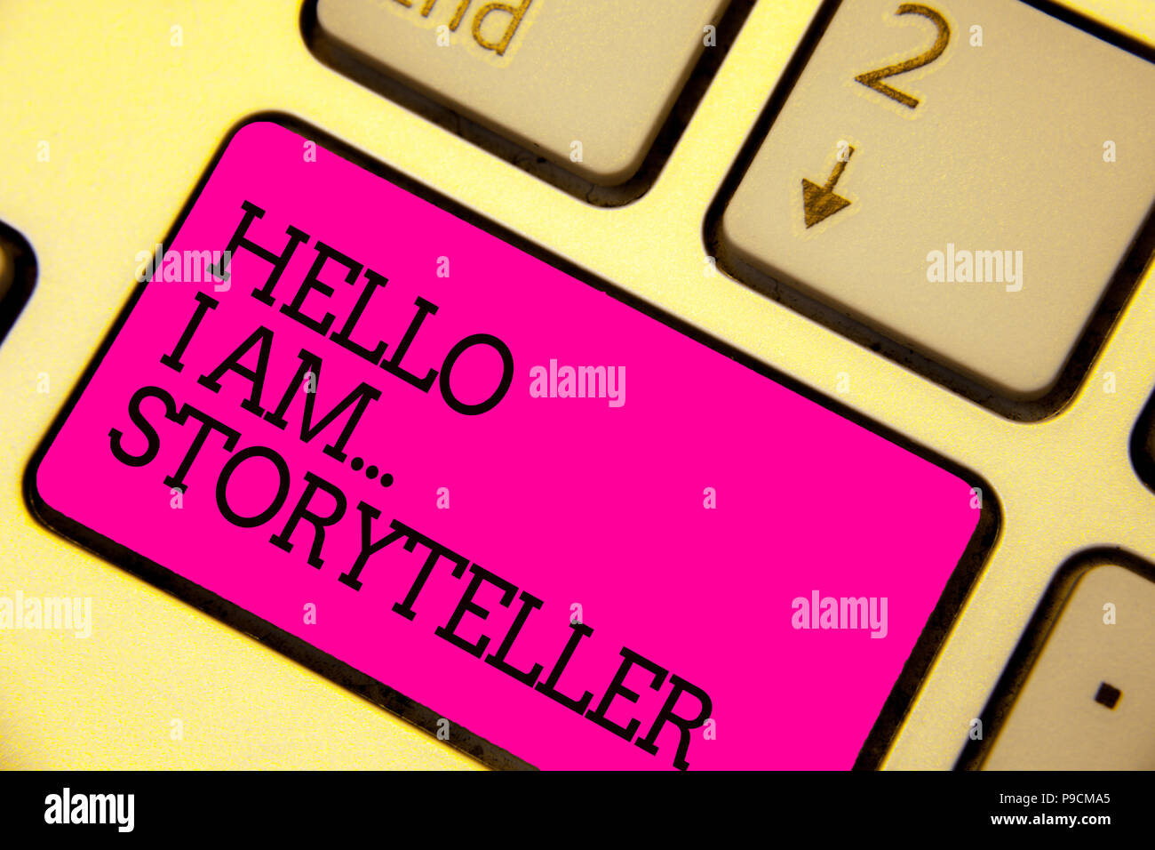 Word writing text Hello I Am... Storyteller. Business concept for ...