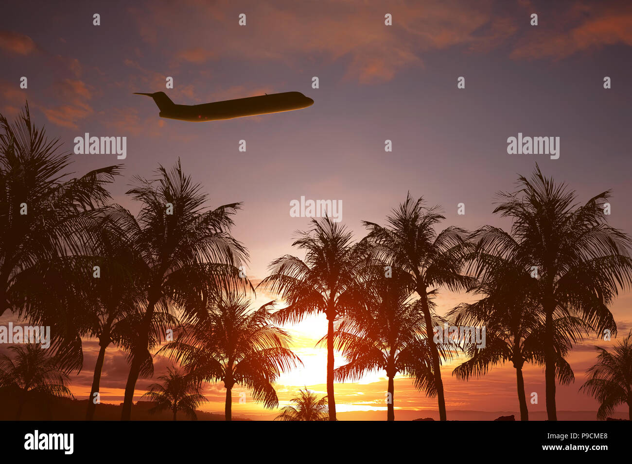 Flying above beautiful tropical island hi-res stock photography and ...