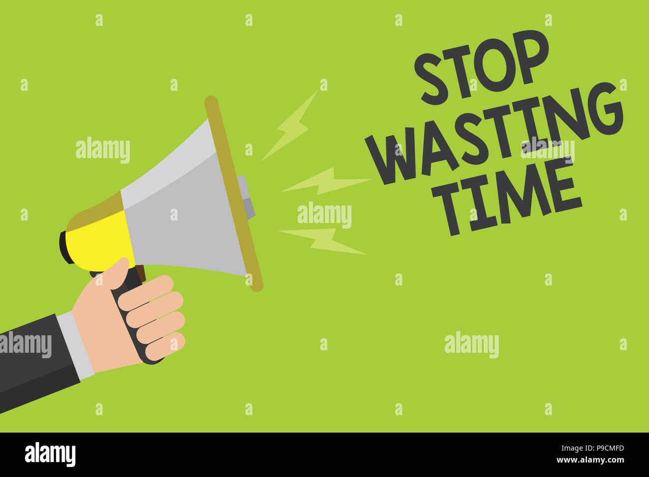 Handwriting text Stop Wasting Time. Concept meaning Organizing ...