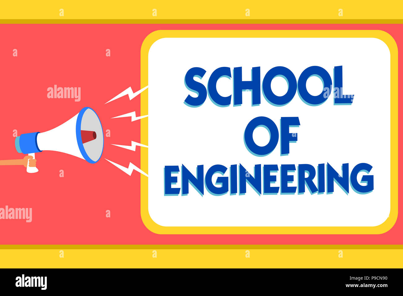 Text sign showing School Of Engineering. Conceptual photo college to ...
