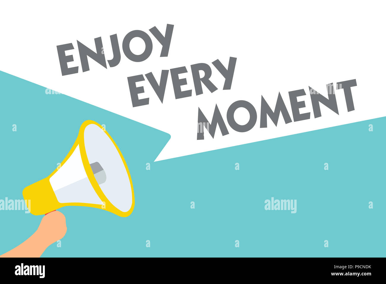 Conceptual hand writing showing Enjoy Every Moment. Business photo text ...
