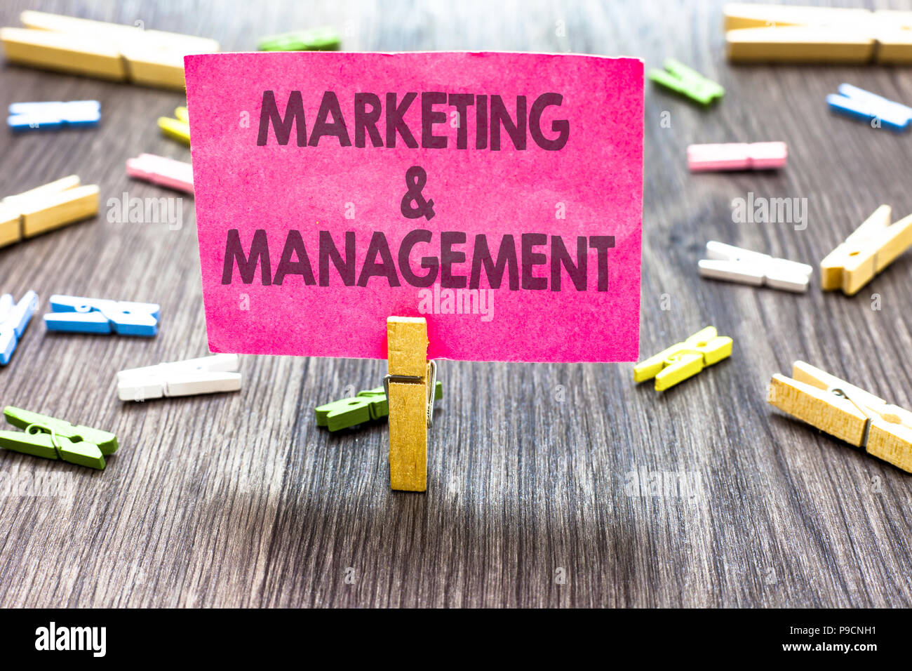 Writing note showing Marketing and Management. Business photo ...