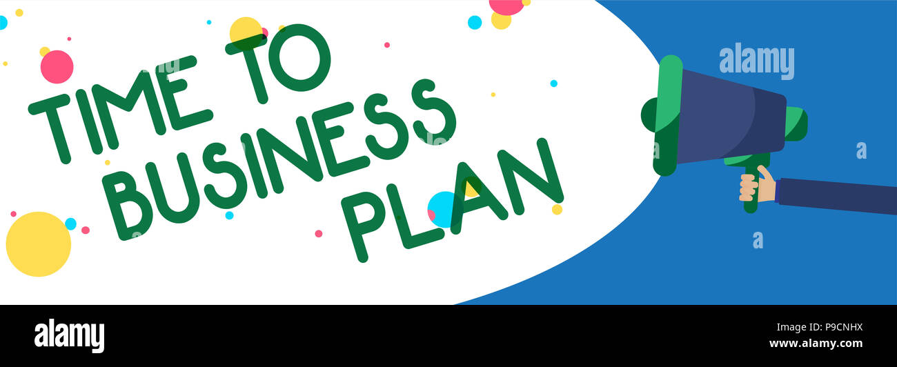 Writing note showing Time To Business Plan. Business photo showcasing ...