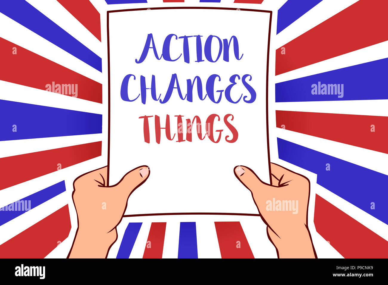 Conceptual hand writing showing Action Changes Things. Business photo ...