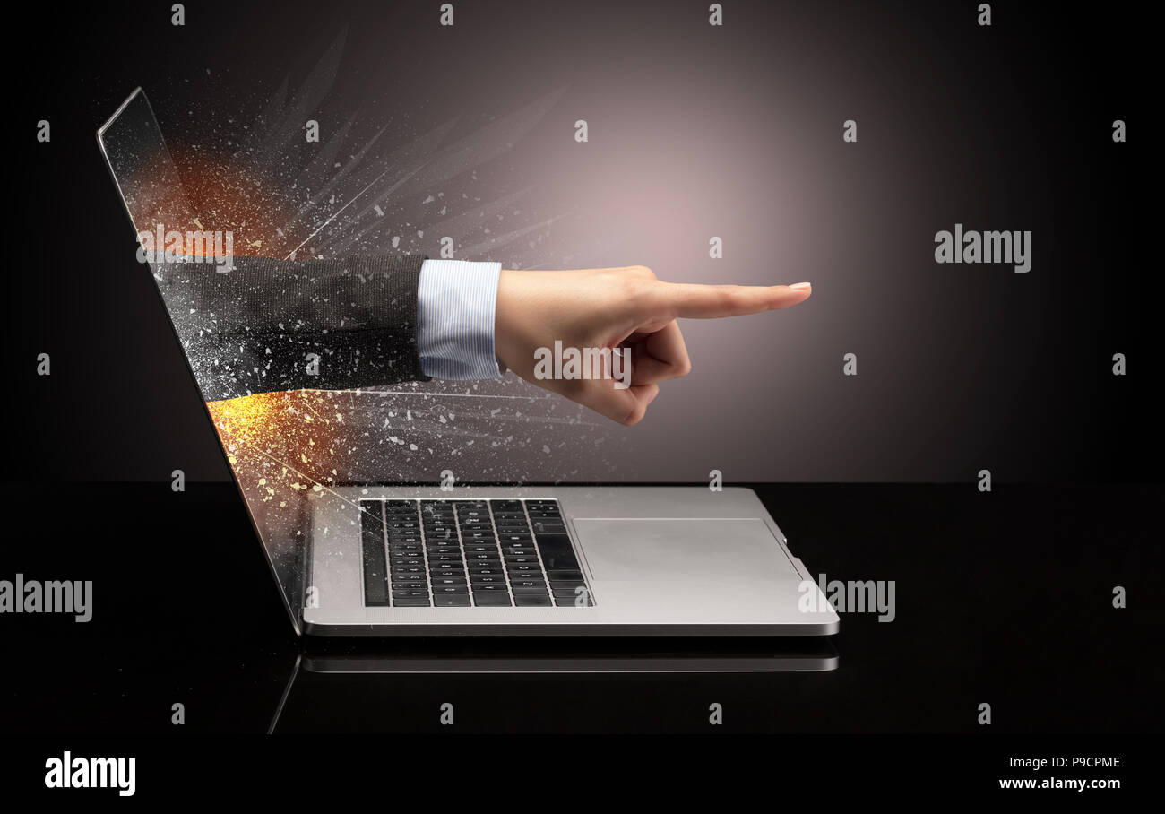 Arm coming out of computer screen hi-res stock photography and images ...