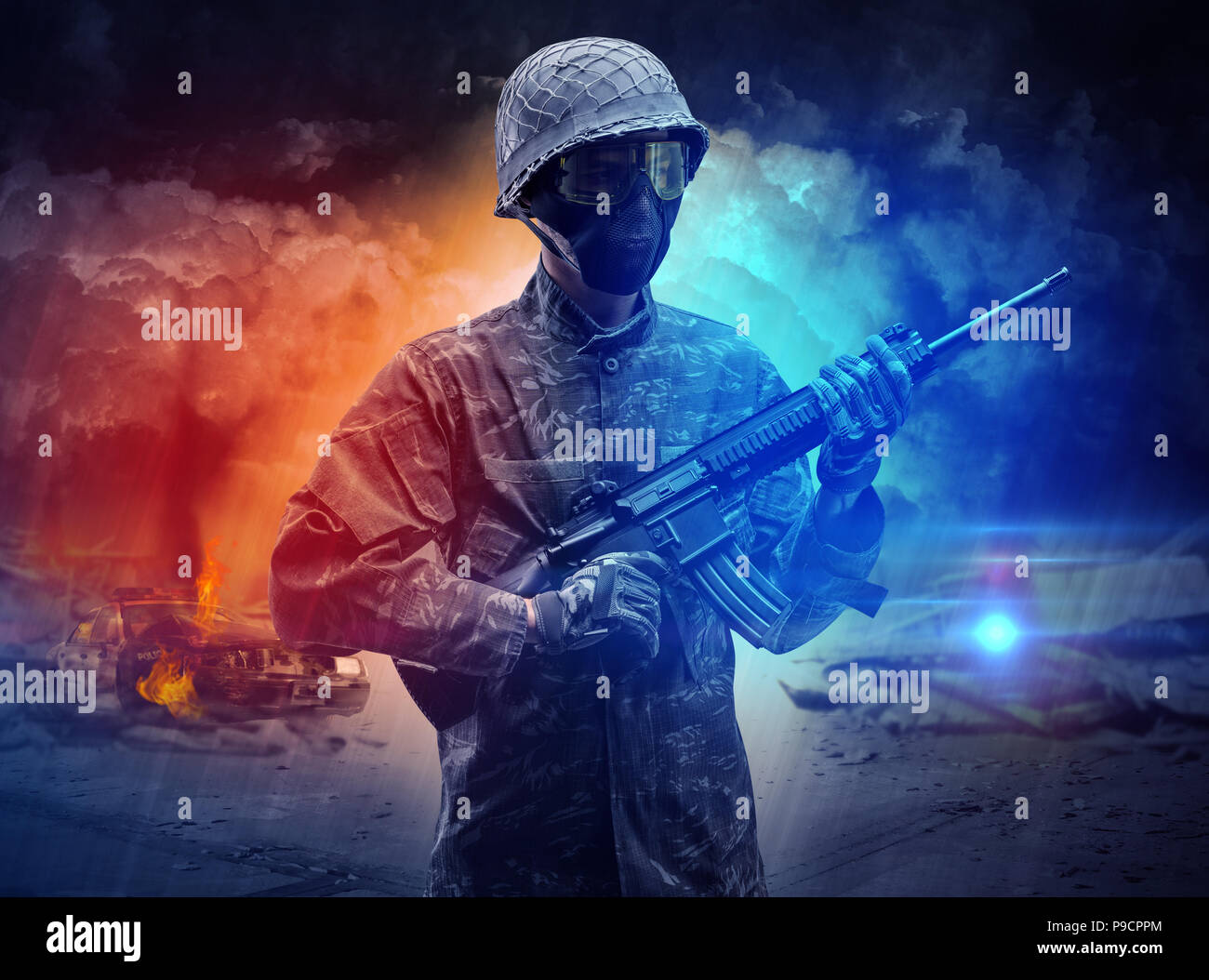 Mask in dust storm hi-res stock photography and images - Alamy