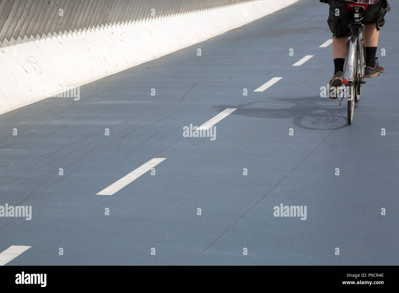Bike Lane and Cyclist, Copenhagen; Denmark Stock Photo - Alamy