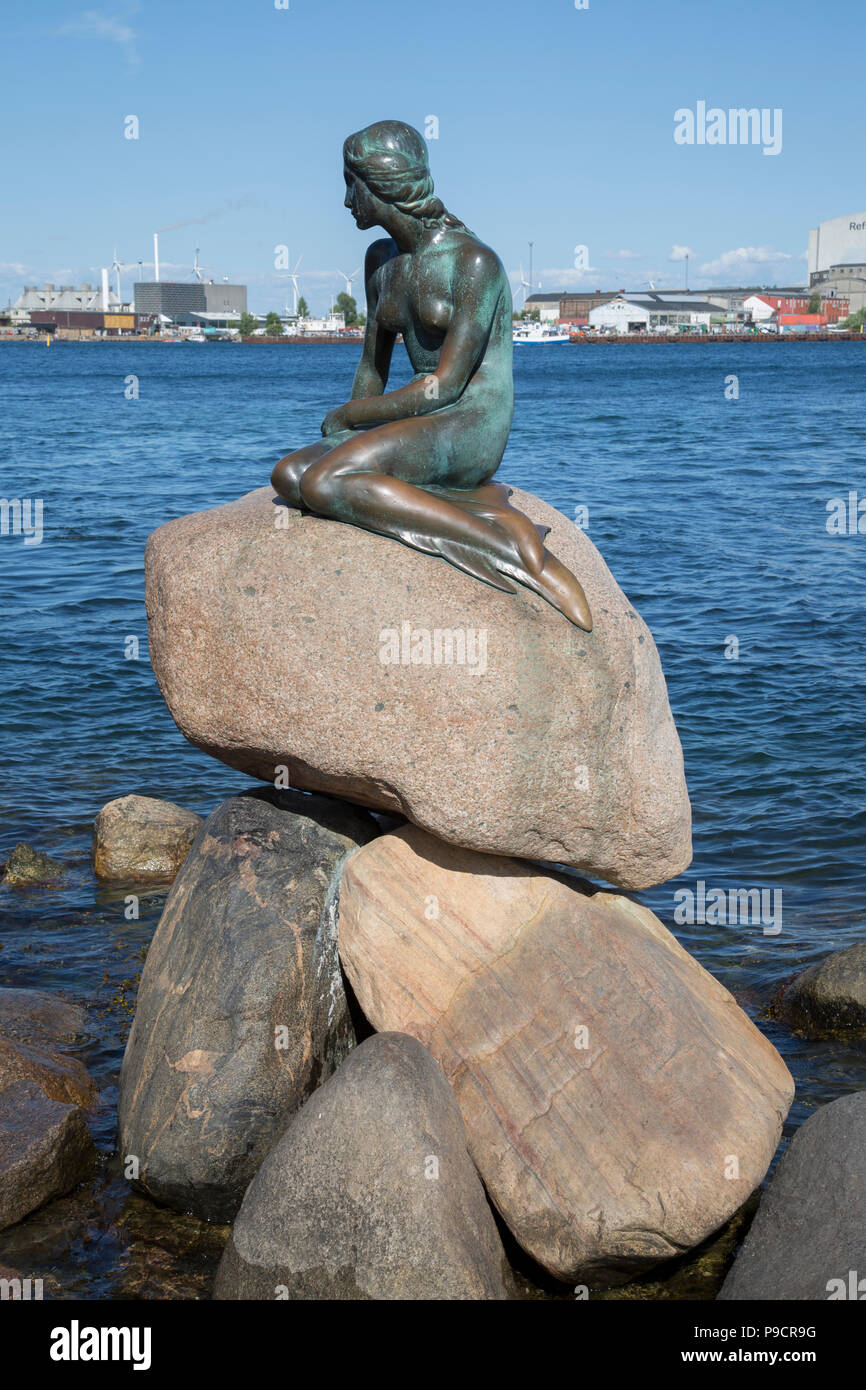 Little Mermaid Statue by Eriksen (1913); Copenhagen; Denmark Stock Photo - Alamy