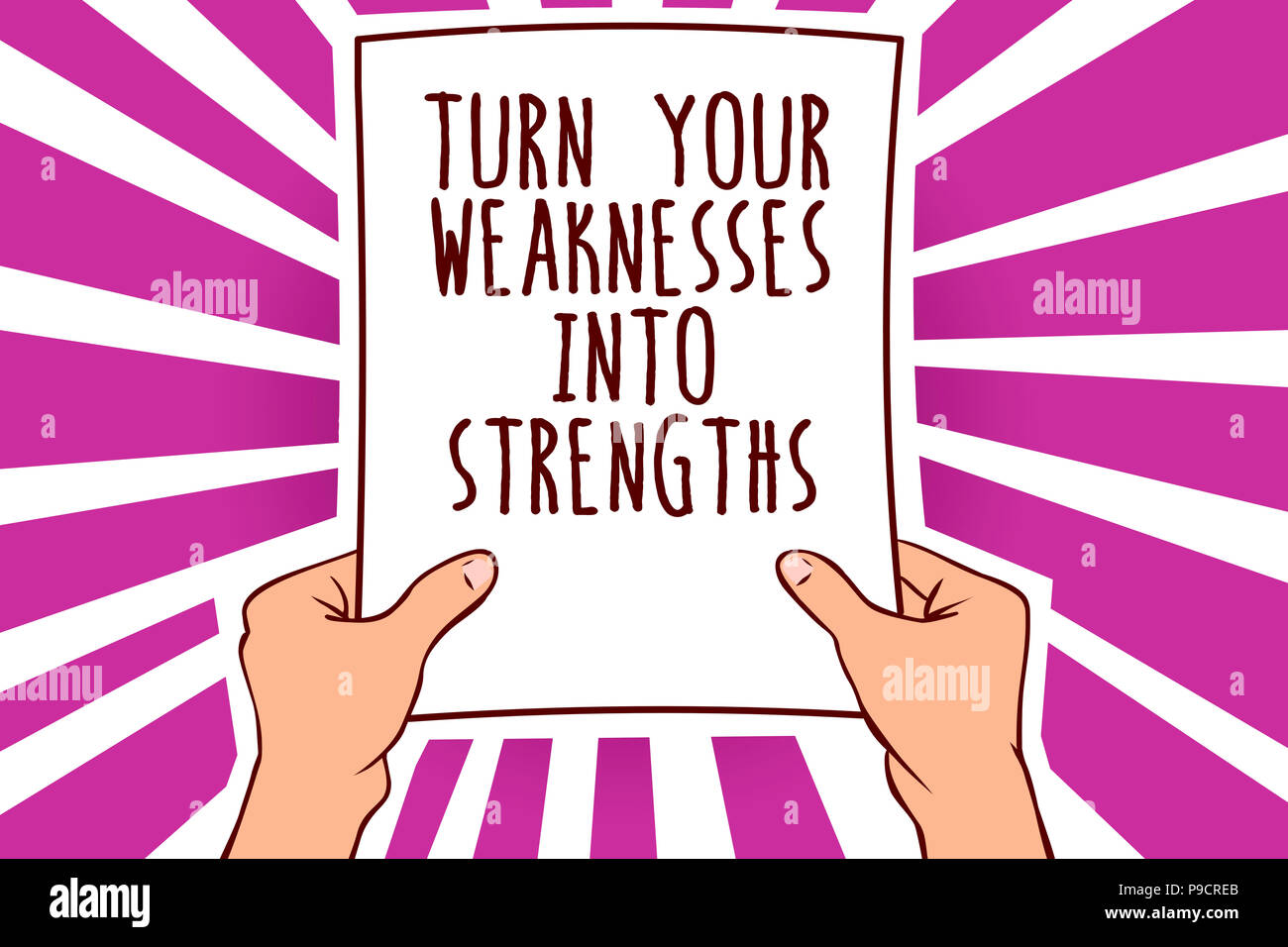 Text sign showing Turn Your Weaknesses Into Strengths. Conceptual photo ...