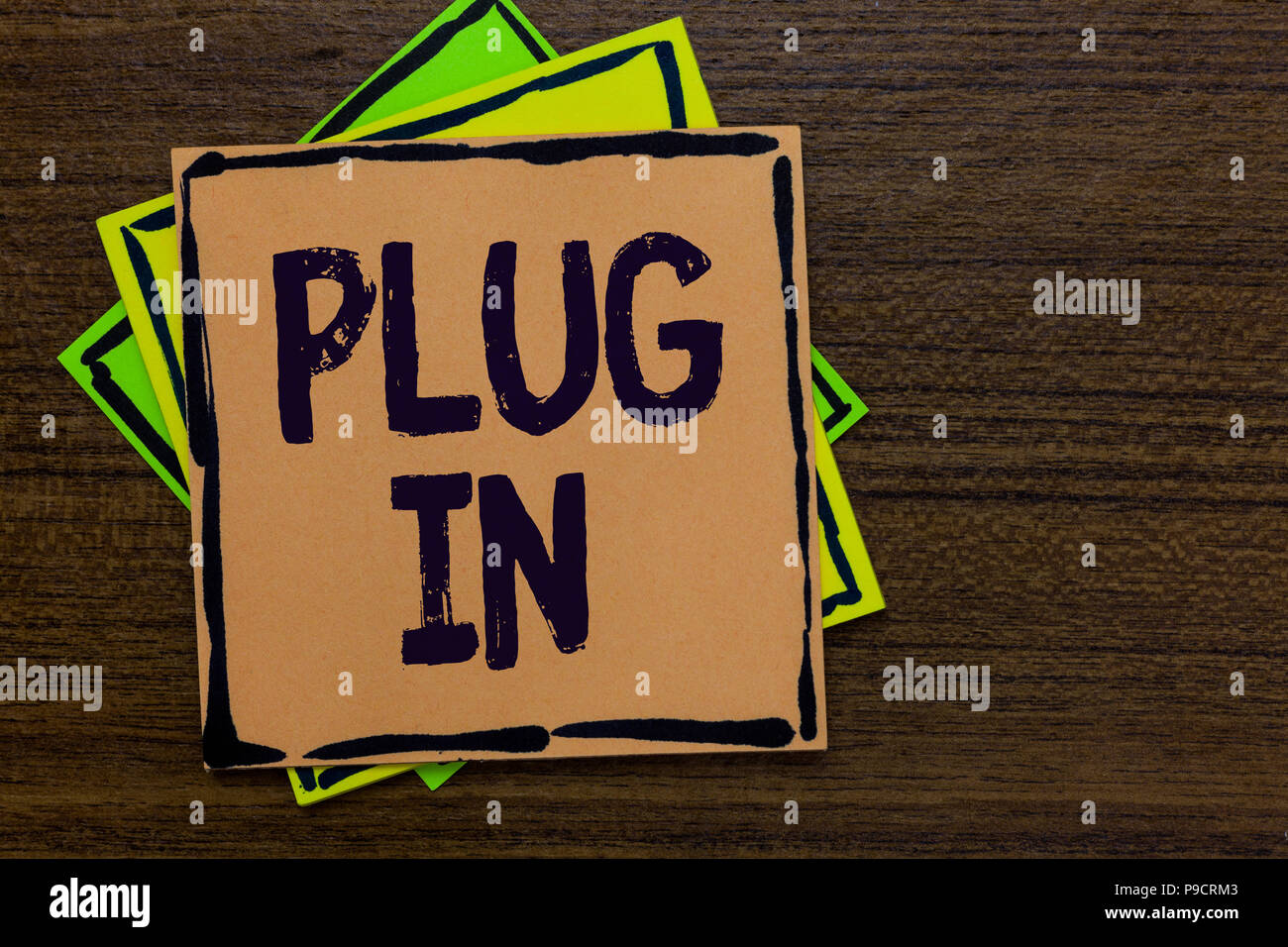 Word writing text Plug In. Business concept for putting device into ...