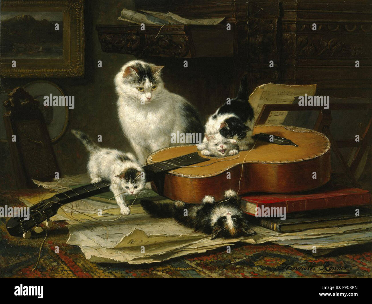 Ronner-Knip Henriùebtte - Les Chats Musiciens (Oefeningen Op De Gitaar ...