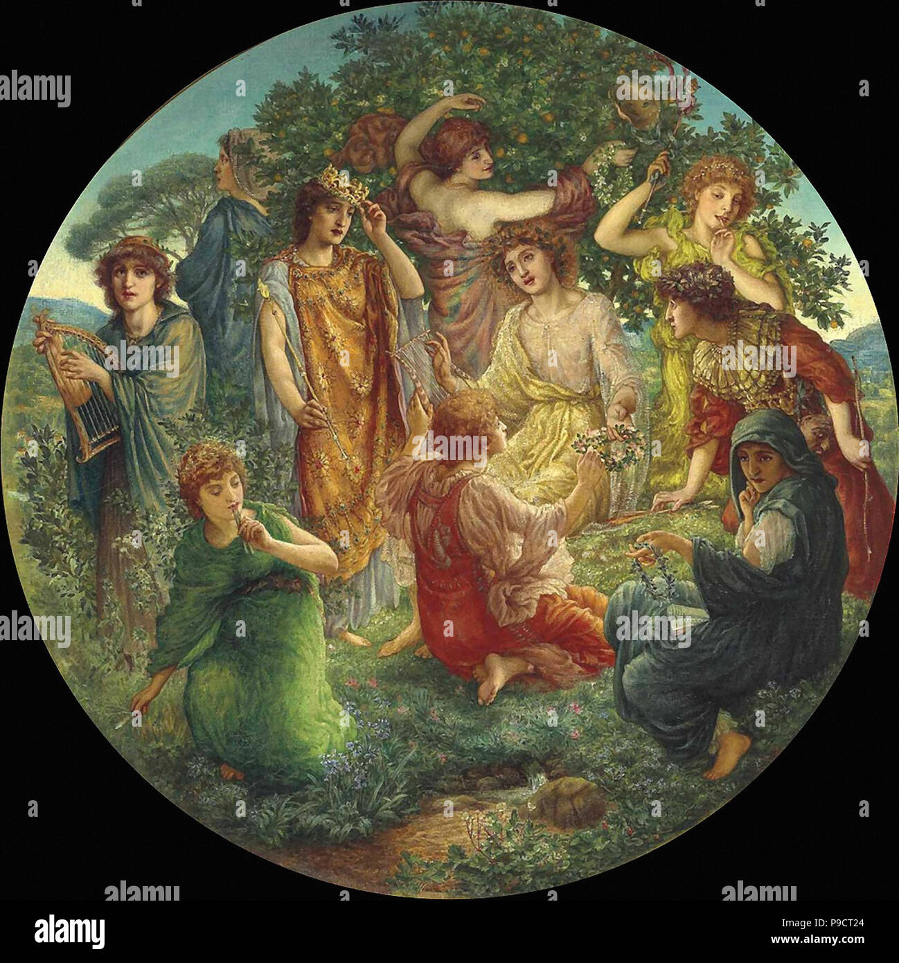 Rooke Thomas Matthews - Apollo and the Muses Stock Photo - Alamy