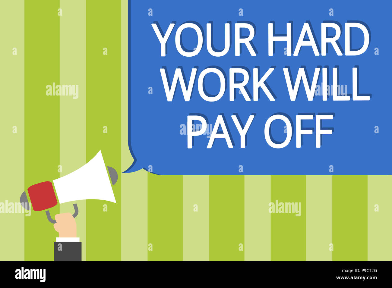 The word hard work and businessman holding umbrella against arrows ...