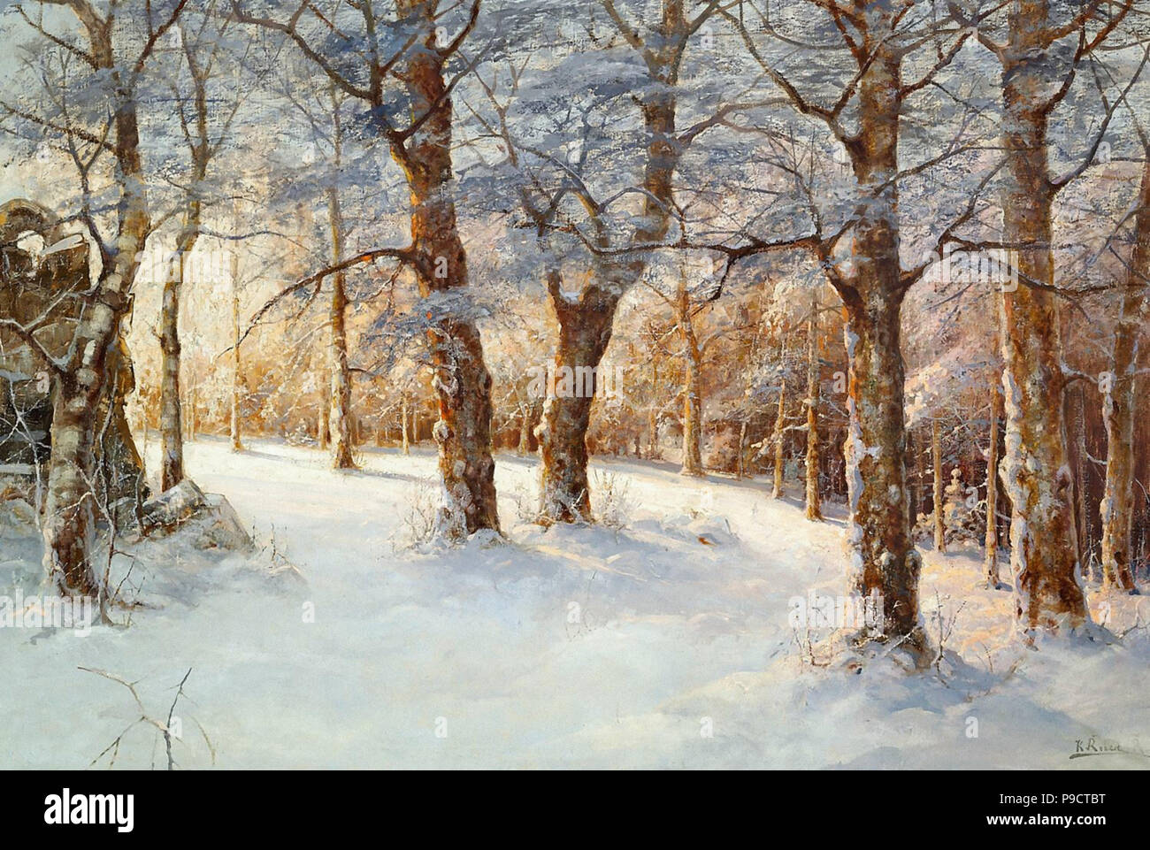Woodland winter painting hi-res stock photography and images - Alamy