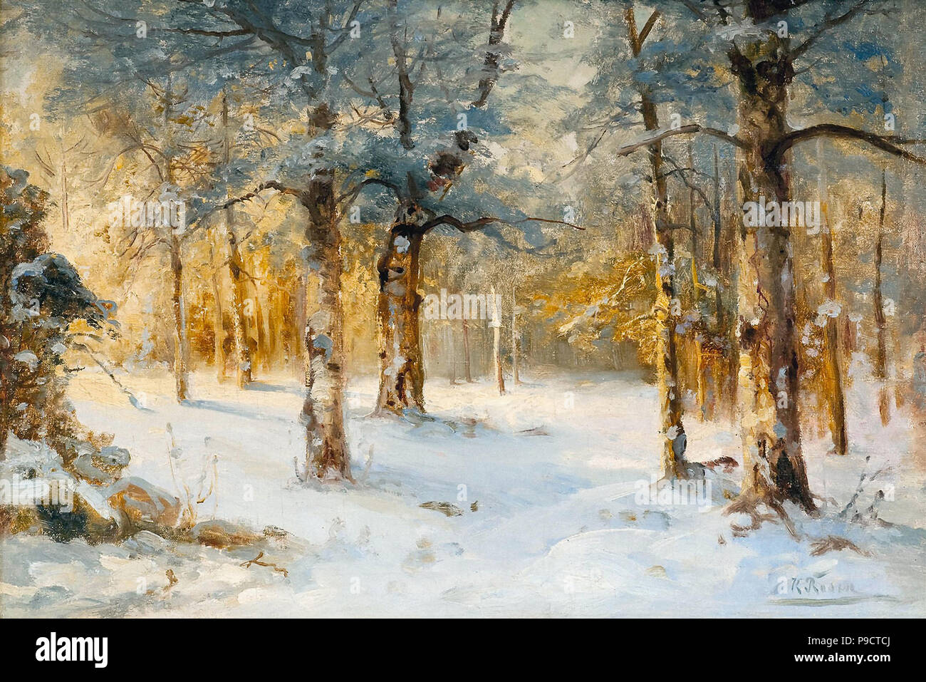 Rosen Karl Ioganovich - Winter Day Stock Photo - Alamy