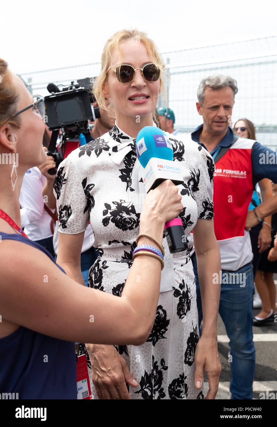 New York, United States. 15th July, 2018. Actress Uma Thurman visits ...