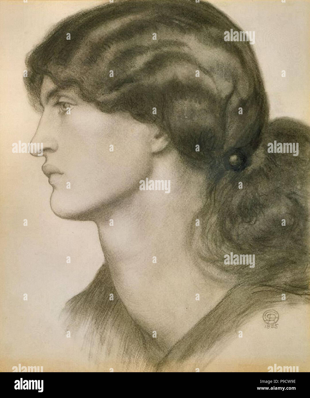 Rossetti Dante Gabriel - Mrs. William Morris (Jane Burdon) 4 Stock ...