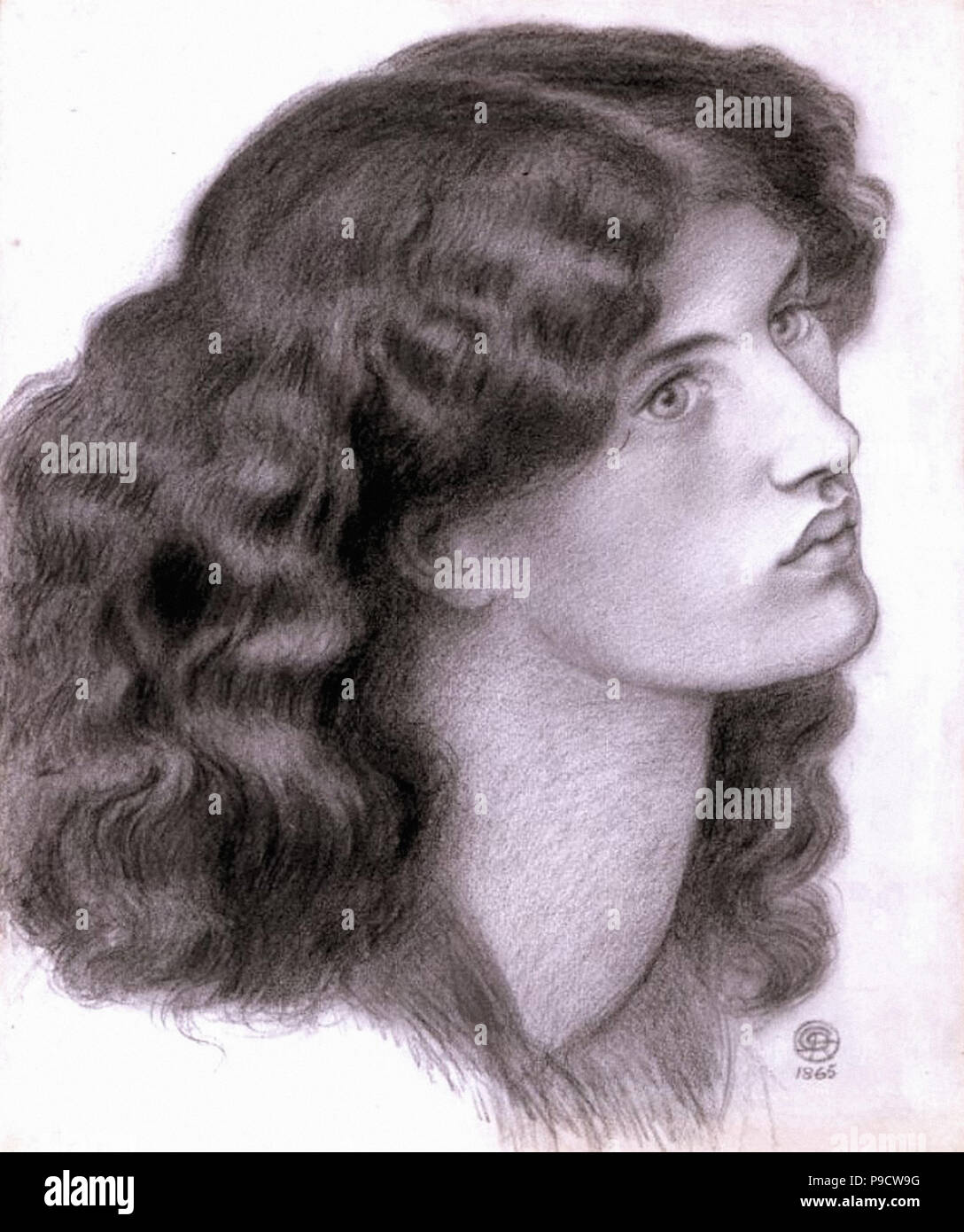 Rossetti Dante Gabriel - Mrs. William Morris (Jane Burdon) 5 Stock ...