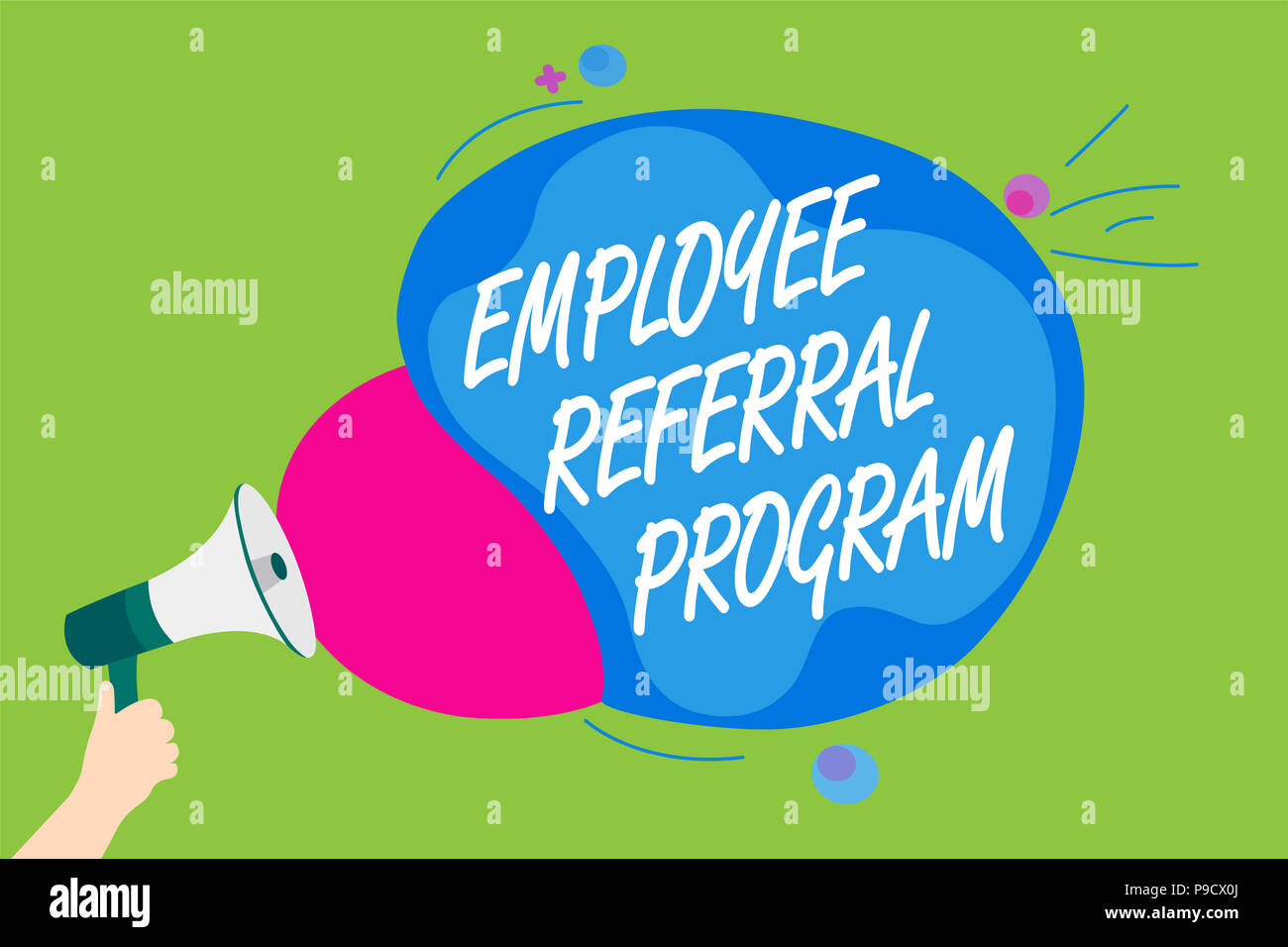 Handwriting text Employee Referral Program. Concept meaning employees ...