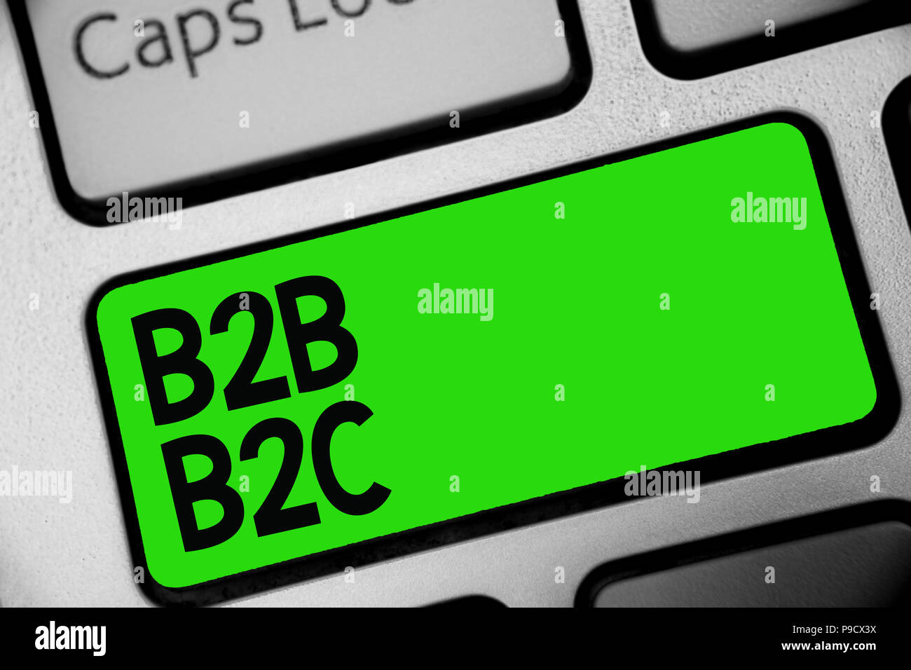 Handwriting text B2B B2C. Concept meaning two types for sending emails ...