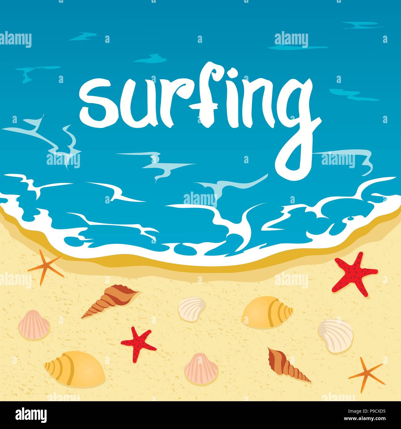 South sign beach Stock Vector Images - Alamy