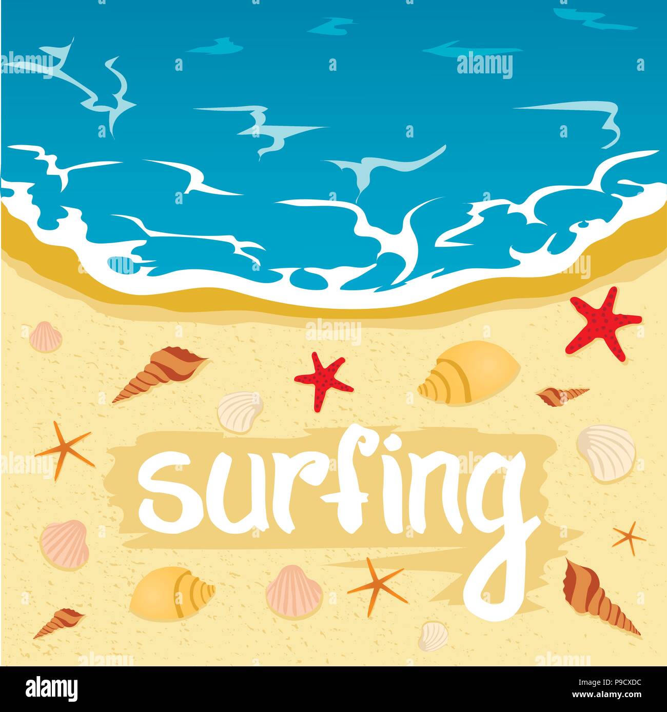 Beach letters Stock Vector Images - Alamy