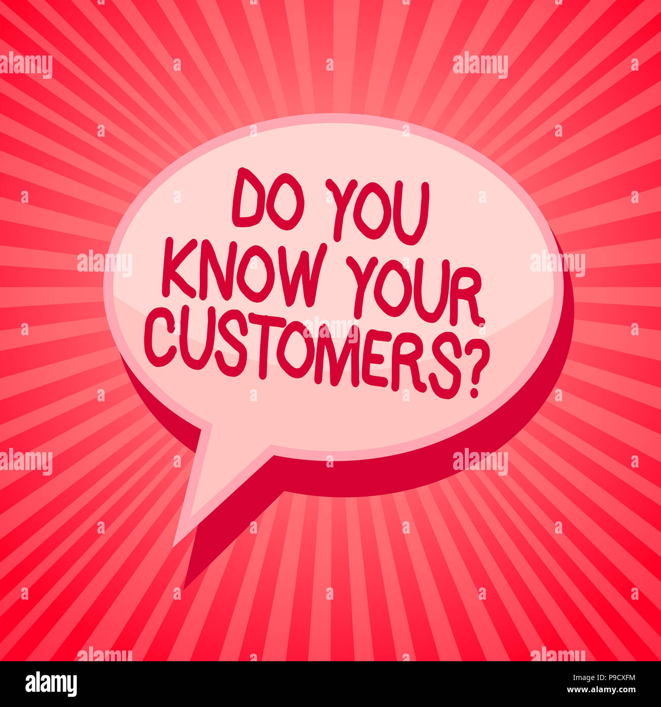 Handwriting text writing Do You Know Your Customers question. Concept ...