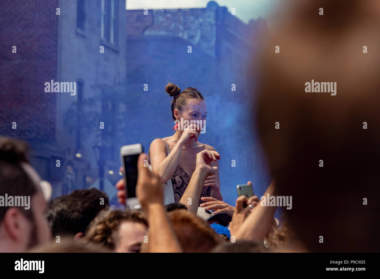 Montreal, CANADA 15th July 2018: French nationals celebrate the victory ...