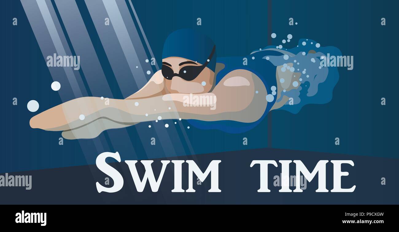 Summer swimmers Stock Vector Images - Alamy