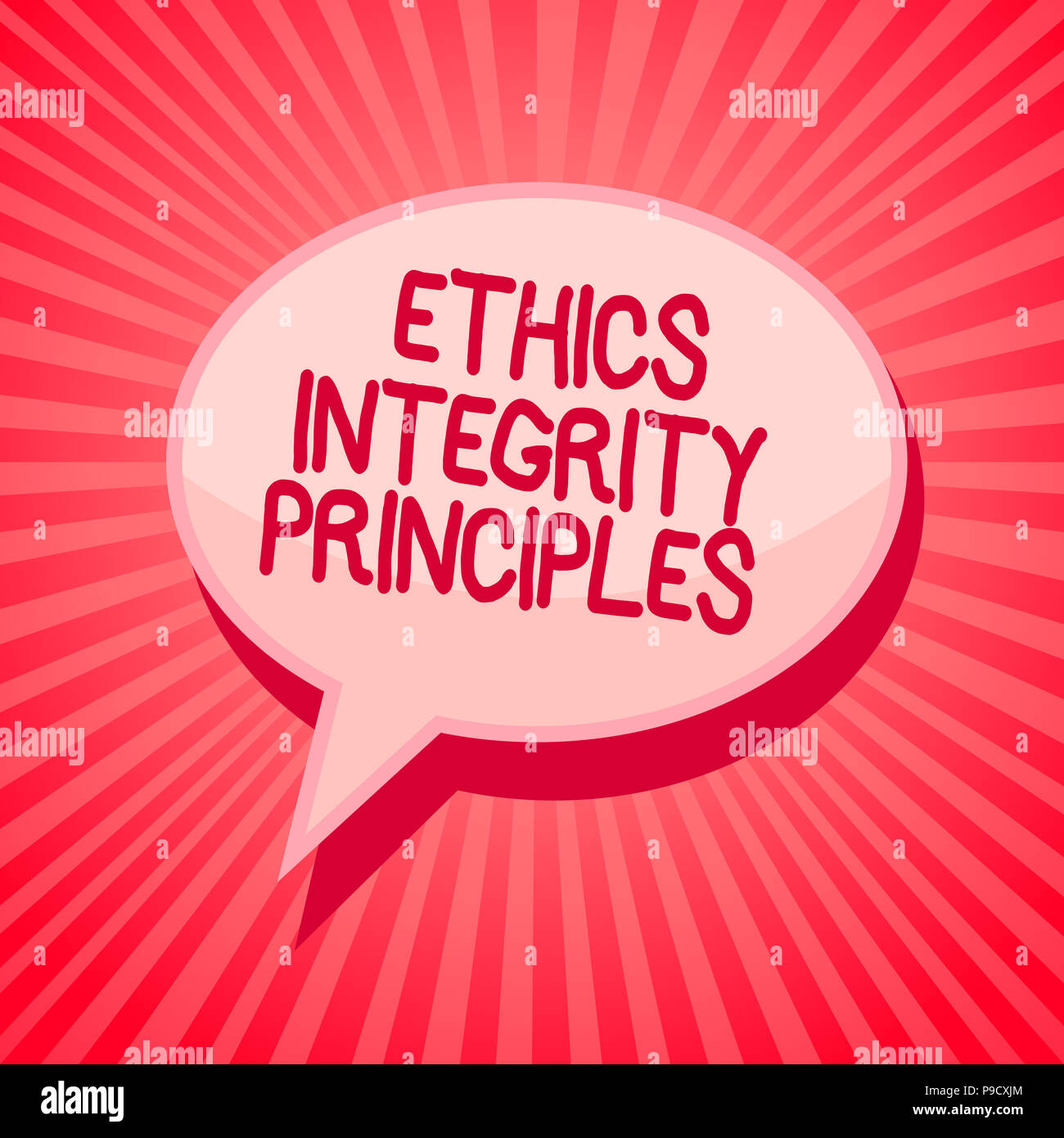Handwriting text writing Ethics Integrity Principles. Concept meaning ...