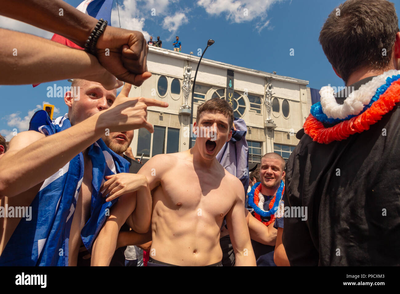 Montreal, CANADA 15th July 2018: French nationals celebrate the victory ...