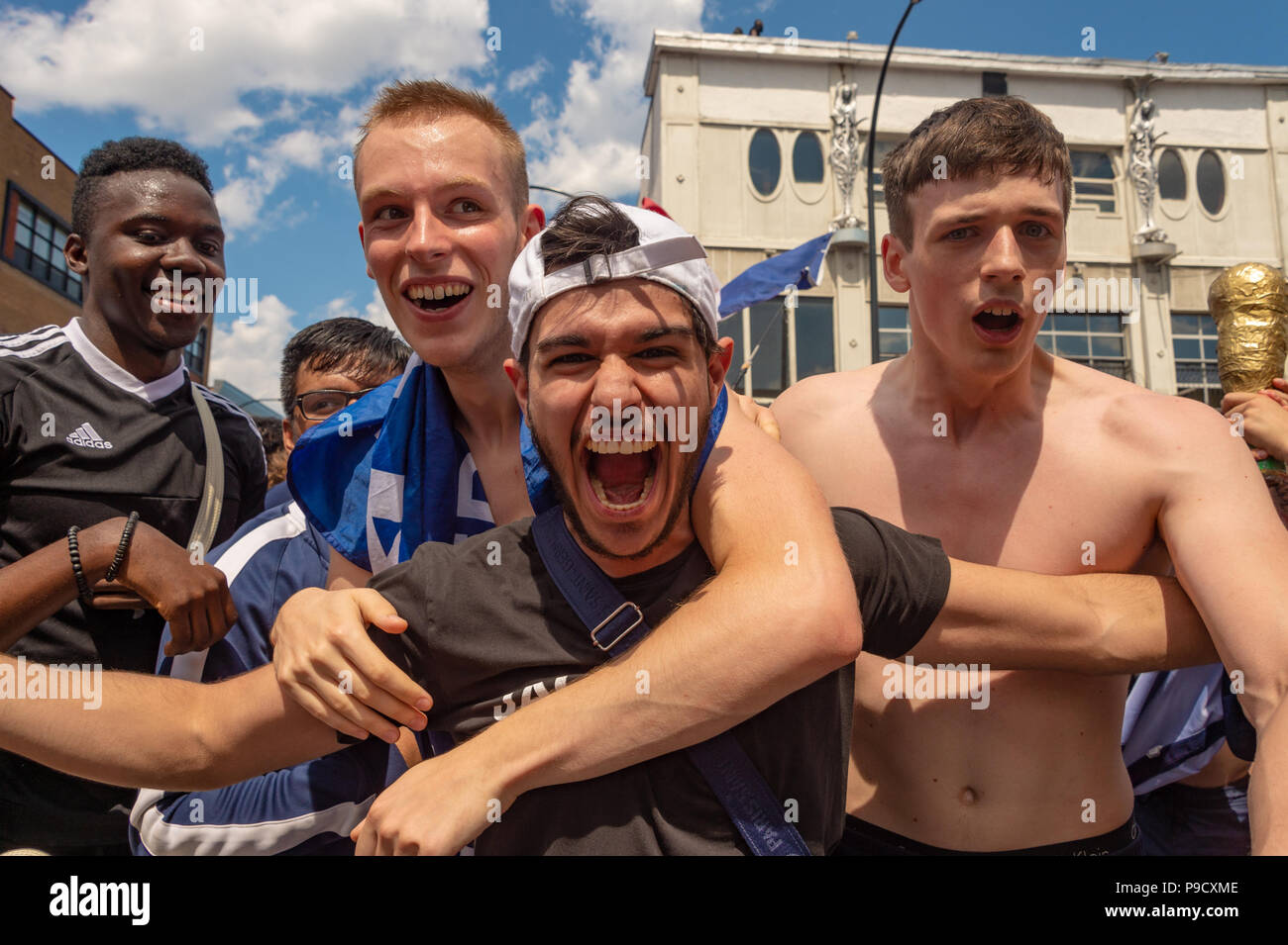 Montreal, CANADA 15th July 2018: French nationals celebrate the victory ...