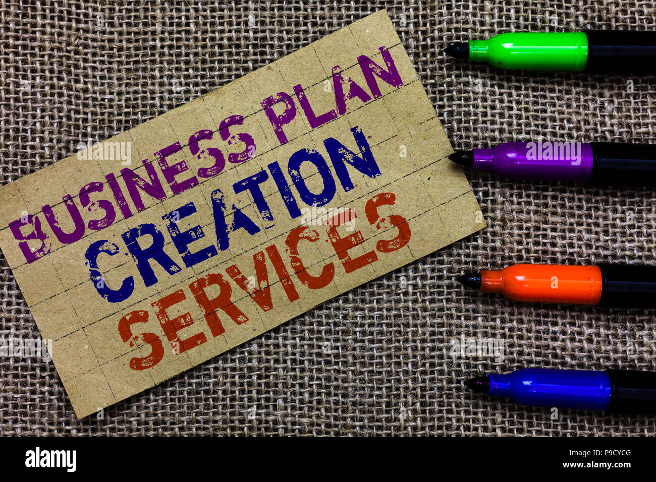 Handwriting text writing Business Plan Creation Services. Concept ...