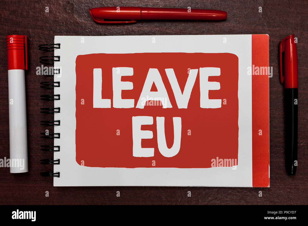 Text sign showing Leave Eu. Conceptual photo An act of a person to ...