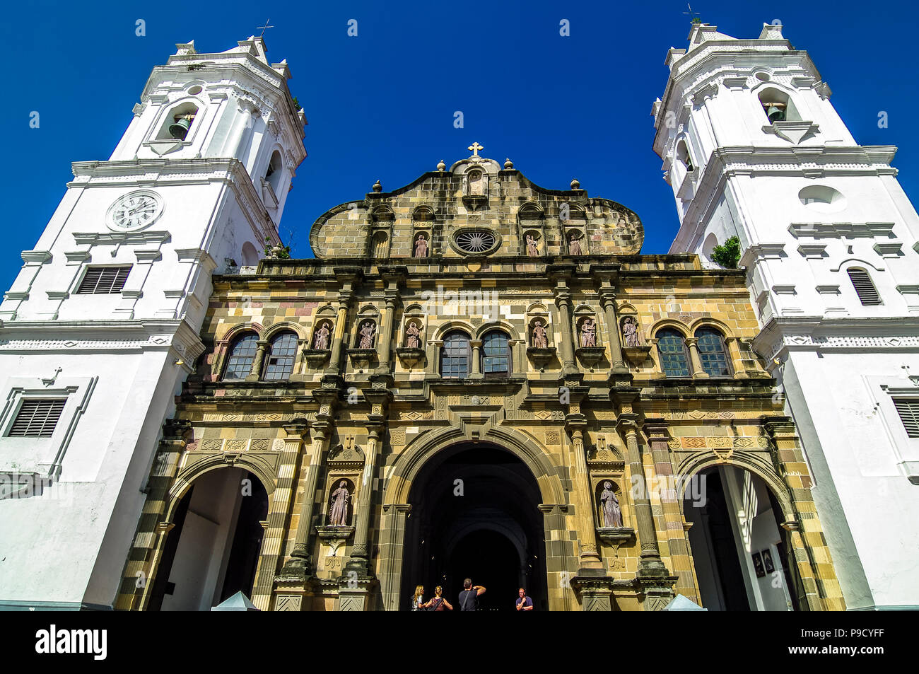 Old Facade of the Cathedral Basilica of St. Mary Panama Stock Photo - Alamy